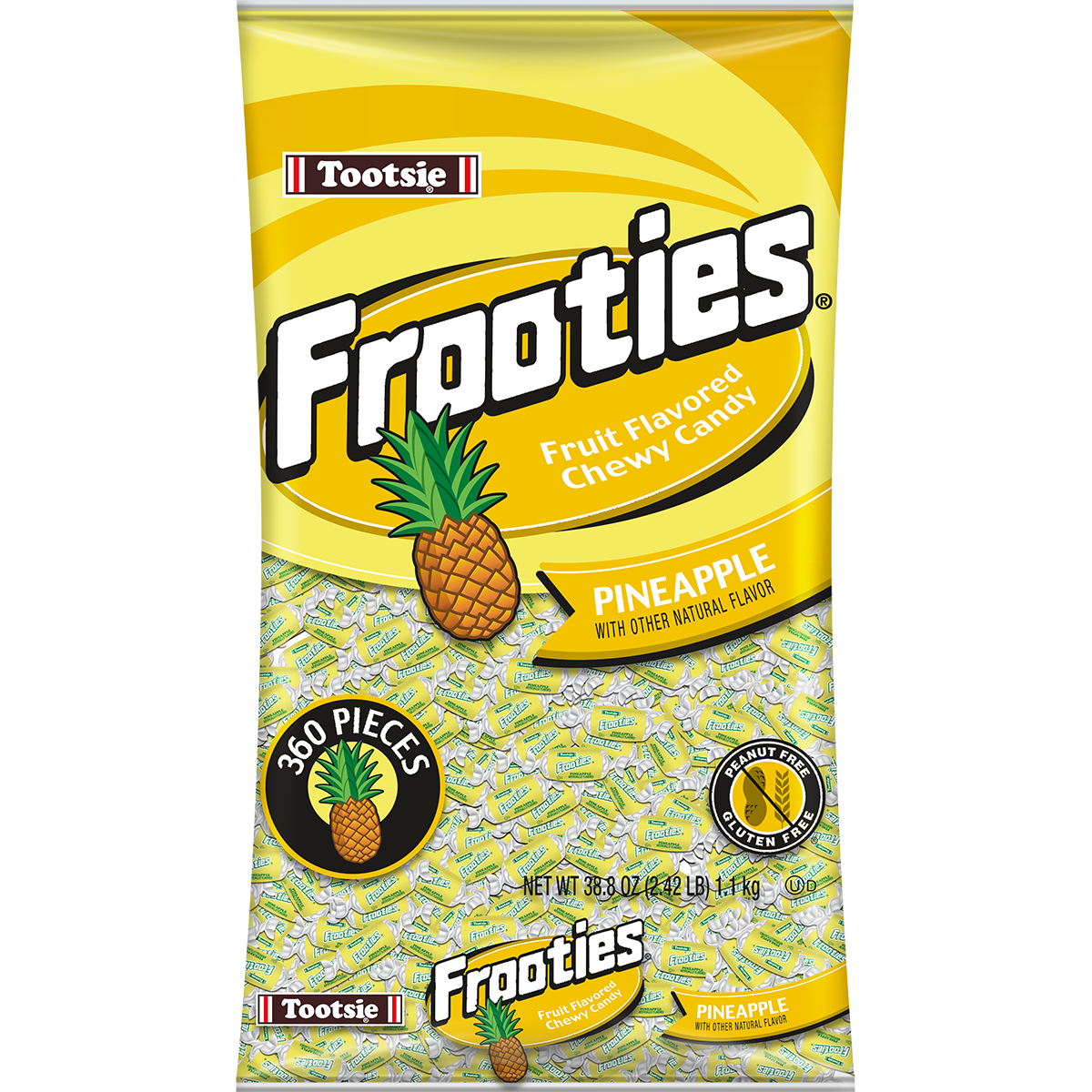 Tootsie Frooties Pineapple 360ct bag — Sweeties Candy of Arizona