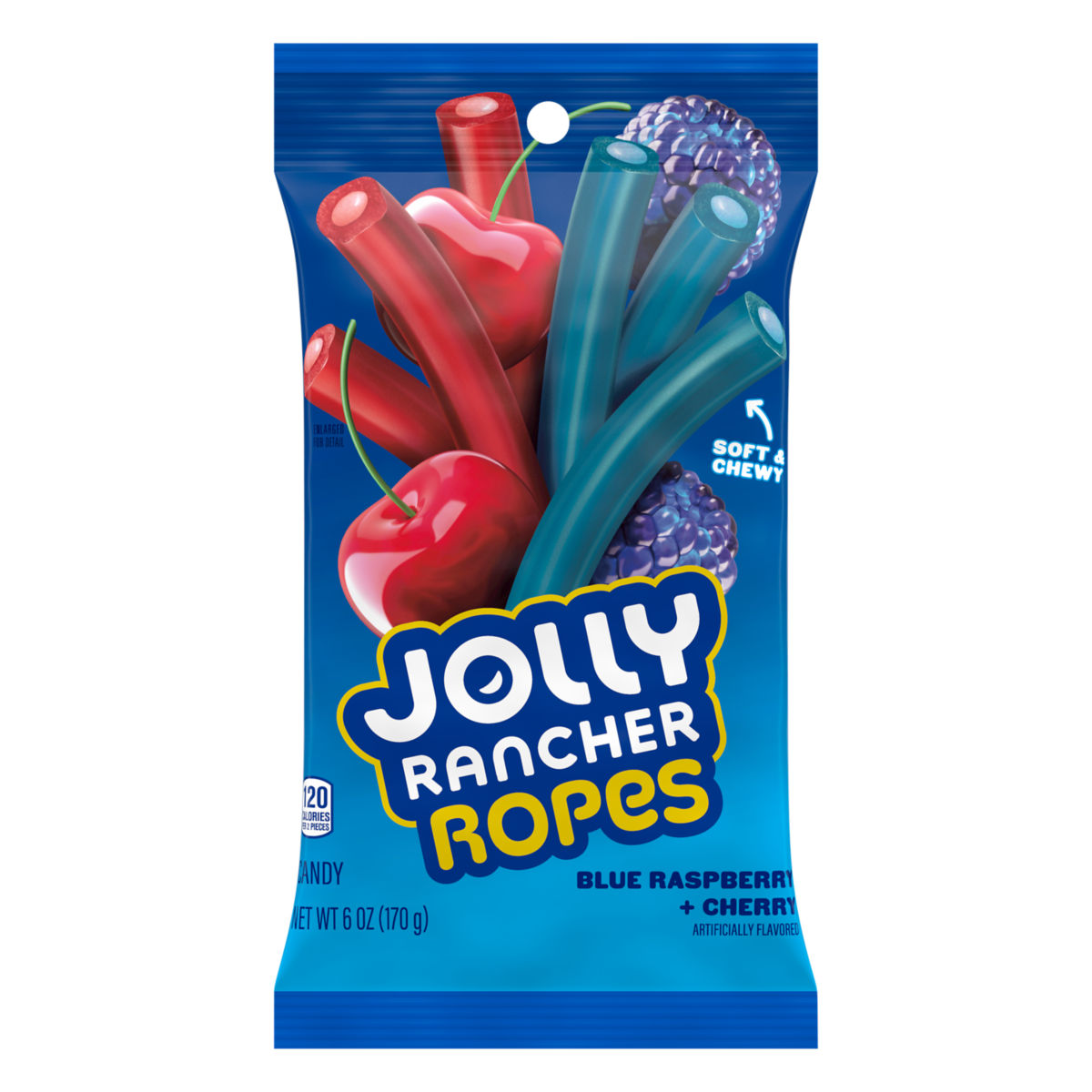 Jolly Rancher Ropes Blue Raspberry Cherry 6oz Bag — Sweeties Candy of ...