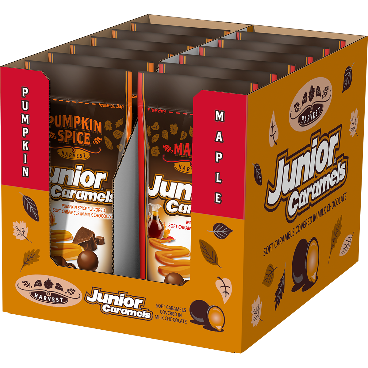 Halloween Junior Caramels Harvest Mix 4.5oz Bag or 12ct case — Sweeties ...