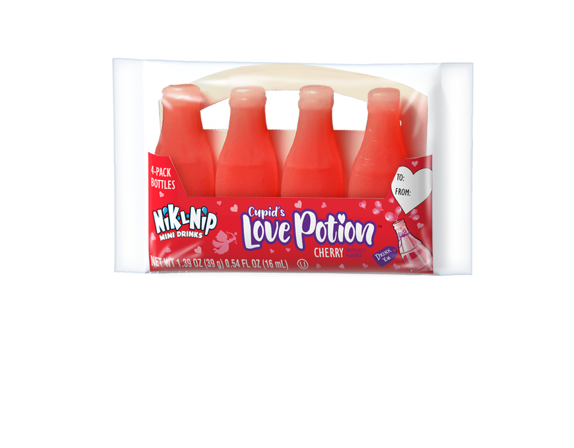 Valentine Nik L Nip Wax Bottle Love Potion 4pack or 18ct Box — Sweeties ...