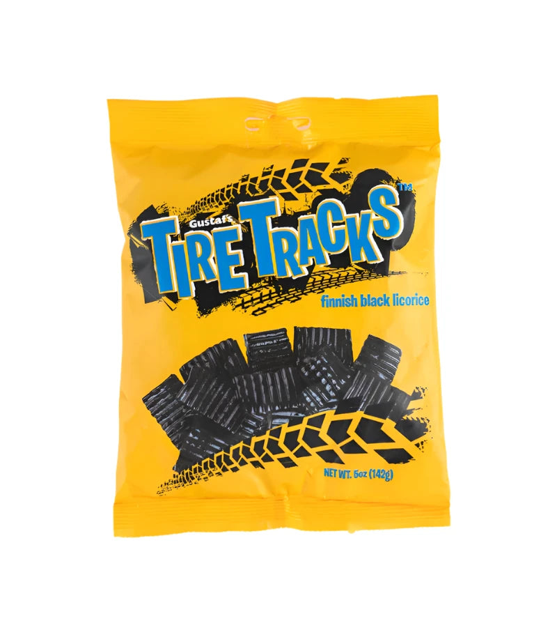 Gustaf's Black Tire Tracks Licorice 5oz bag — Sweeties Candy of Arizona