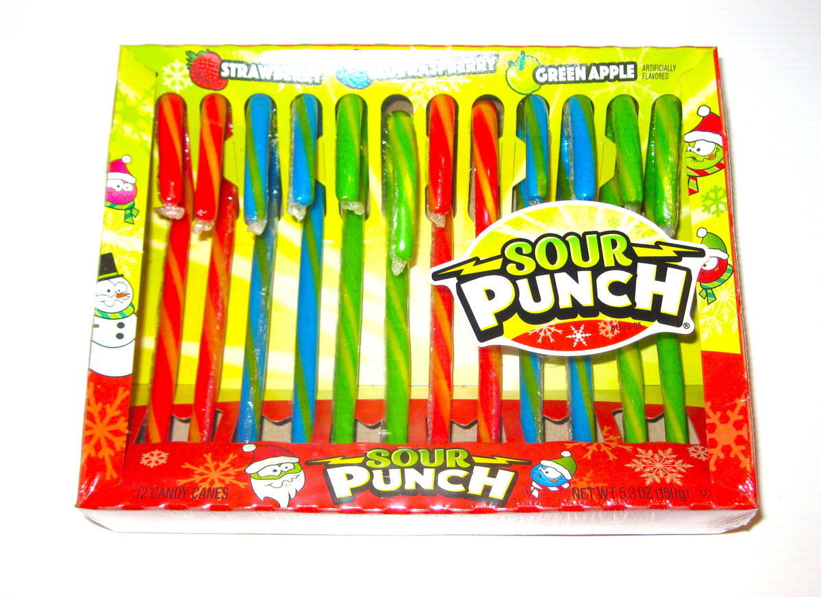 Christmas Candy Canes Sour Punch 12ct box — Sweeties Candy of Arizona