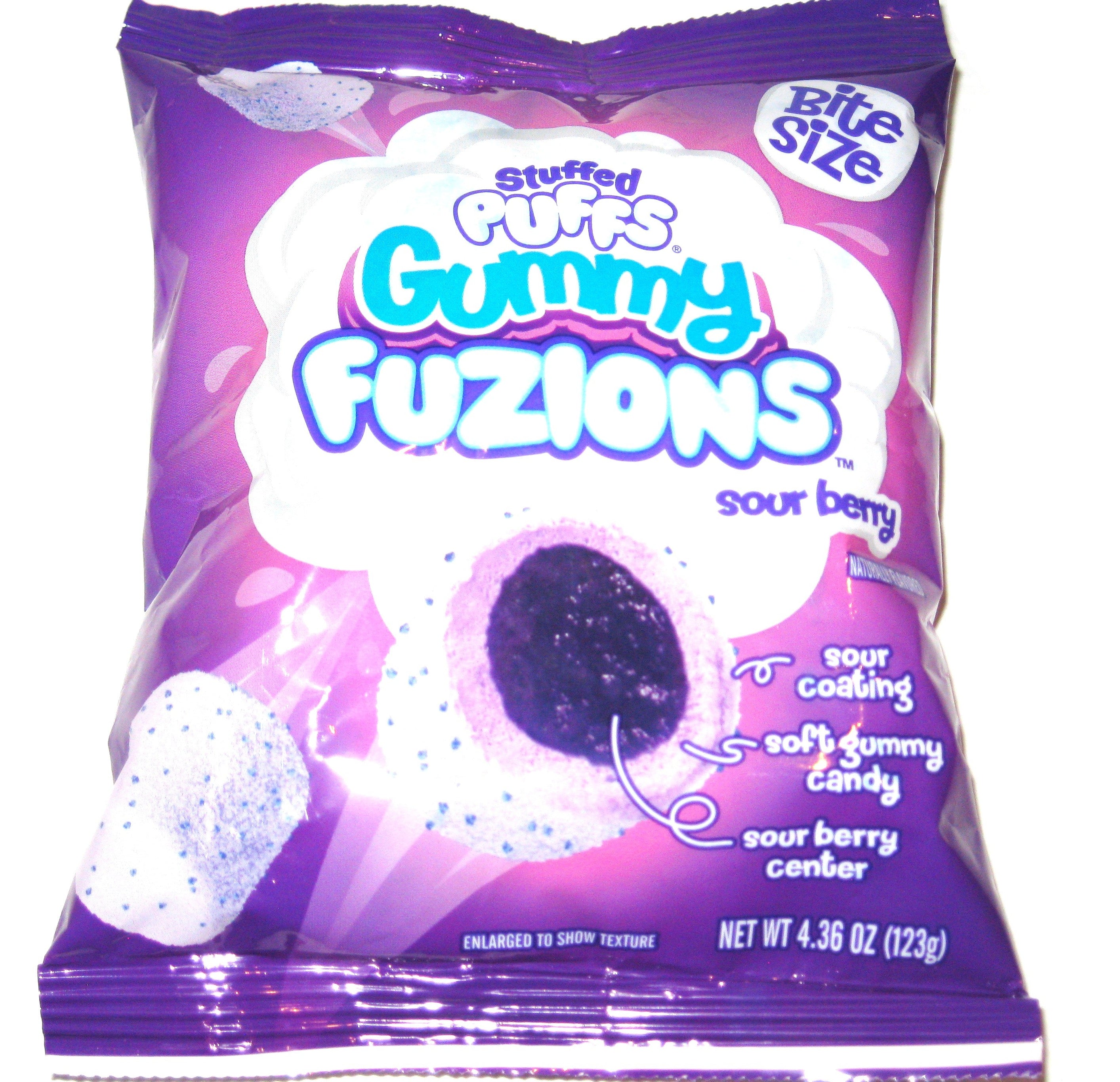 Stuffed Puffs Gummy Fusions Sour Berry 4.36oz Bag — Sweeties Candy of ...