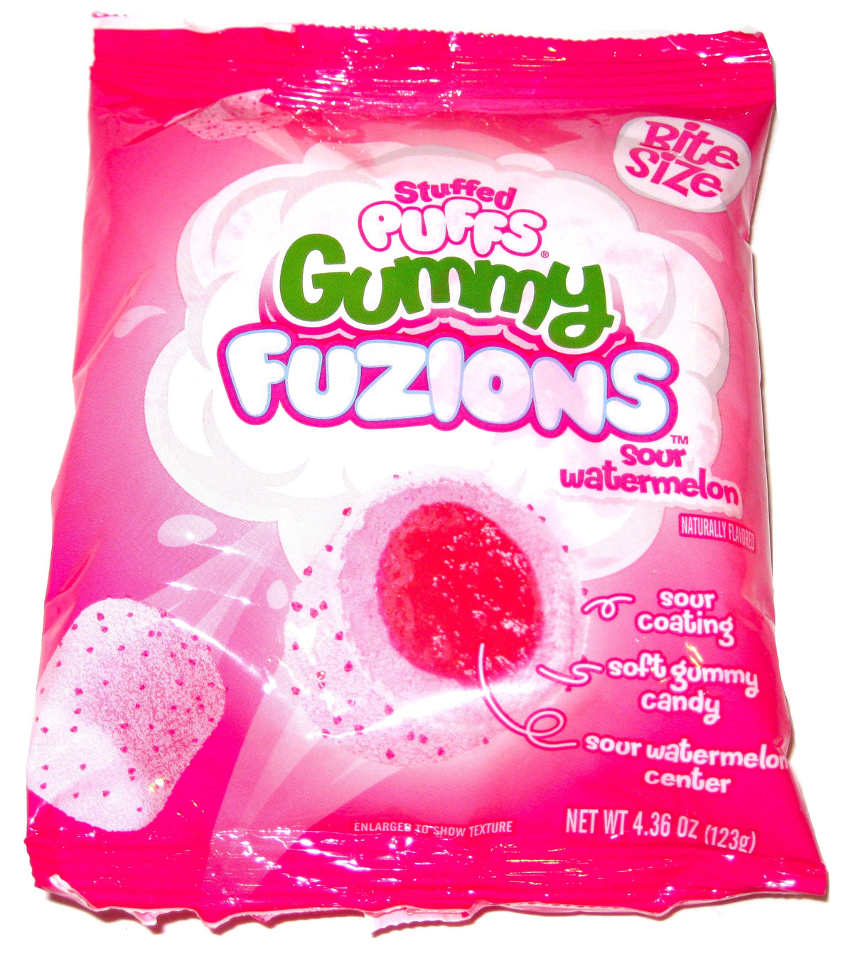 Stuffed Puffs Gummy Fusions Sour Watermelon 4.36oz Bag — Sweeties Candy ...