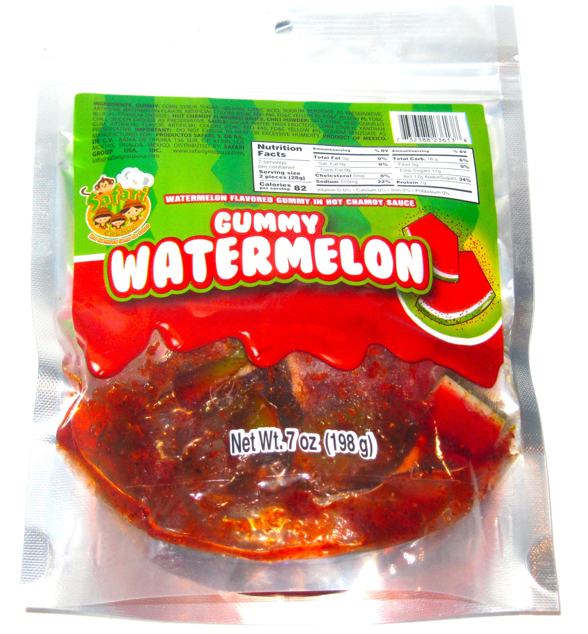 Safari Chamoy Covered Gummy Watermelons 7oz Bag — Sweeties Candy of Arizona
