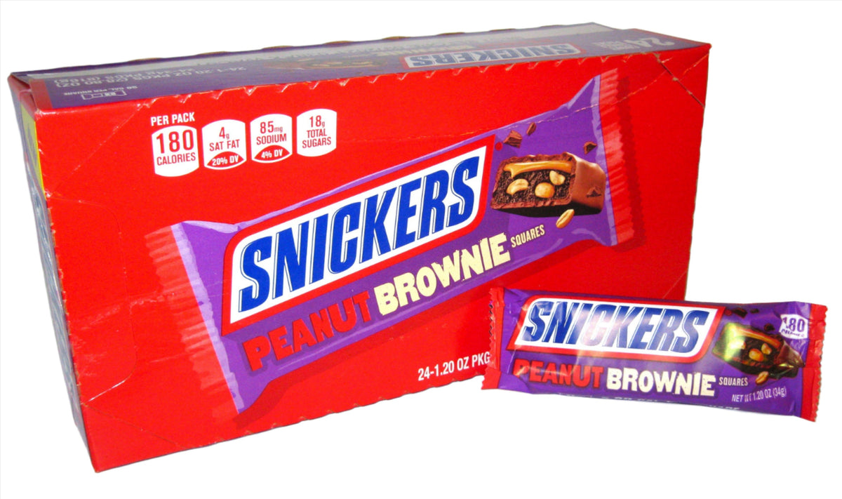 Snickers Peanut Brownie 1.2oz bar or 24ct box — Sweeties Candy of Arizona