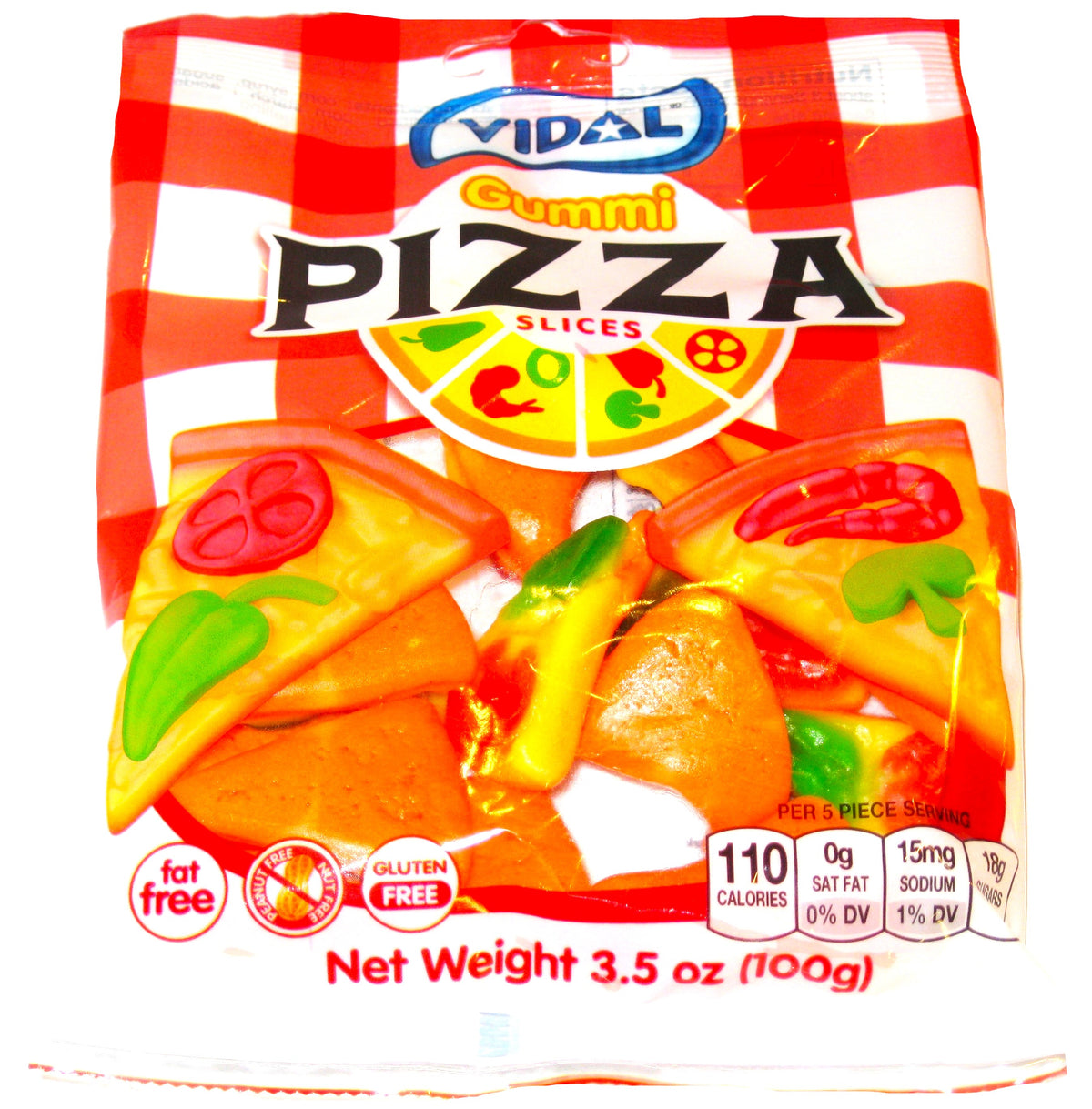 Vidal Gummi Pizza Slices 3.5oz bag or 14ct case — Sweeties Candy of Arizona