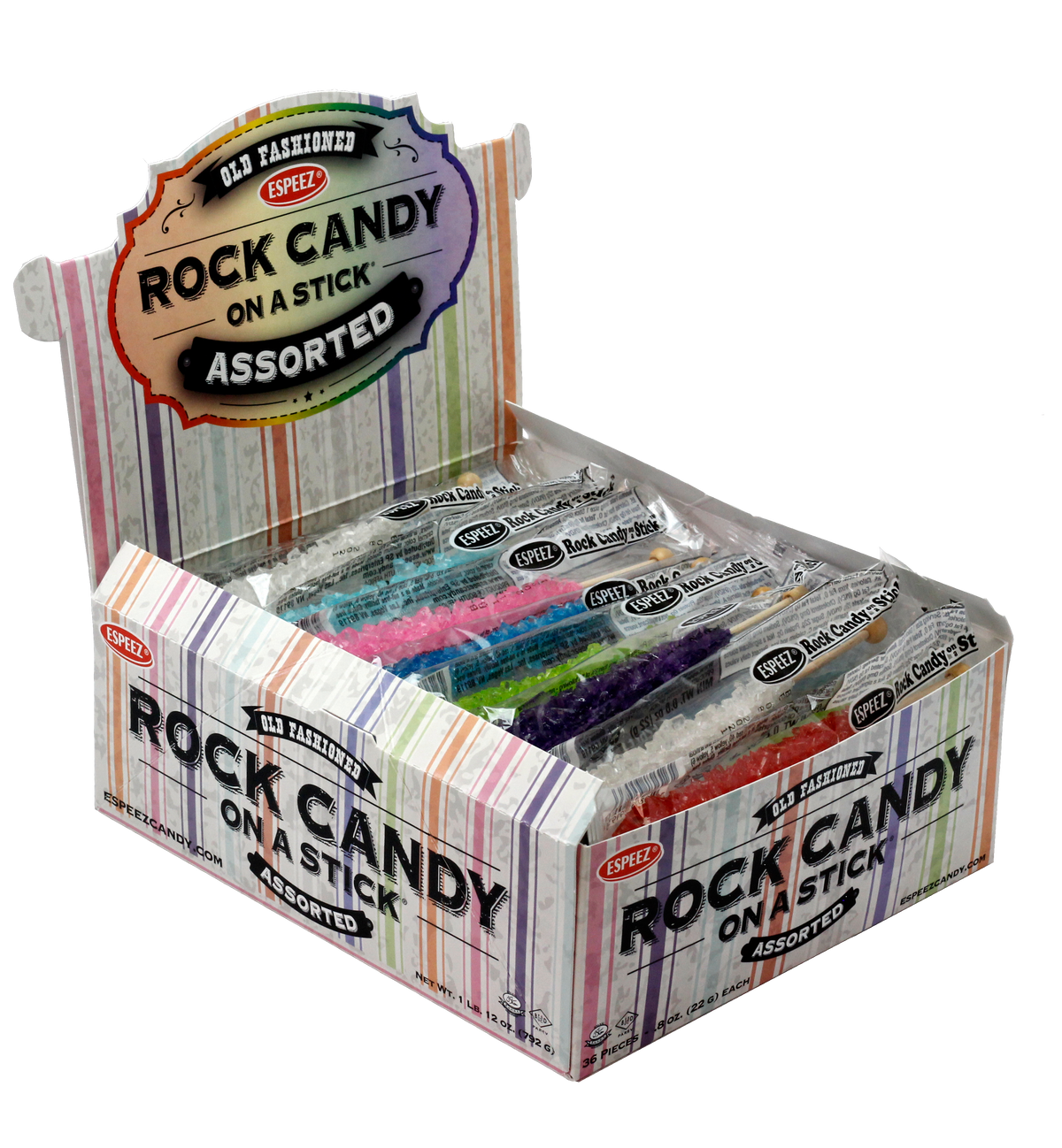 Rock Candy Sticks Assorted 36ct Box — Sweeties Candy of Arizona