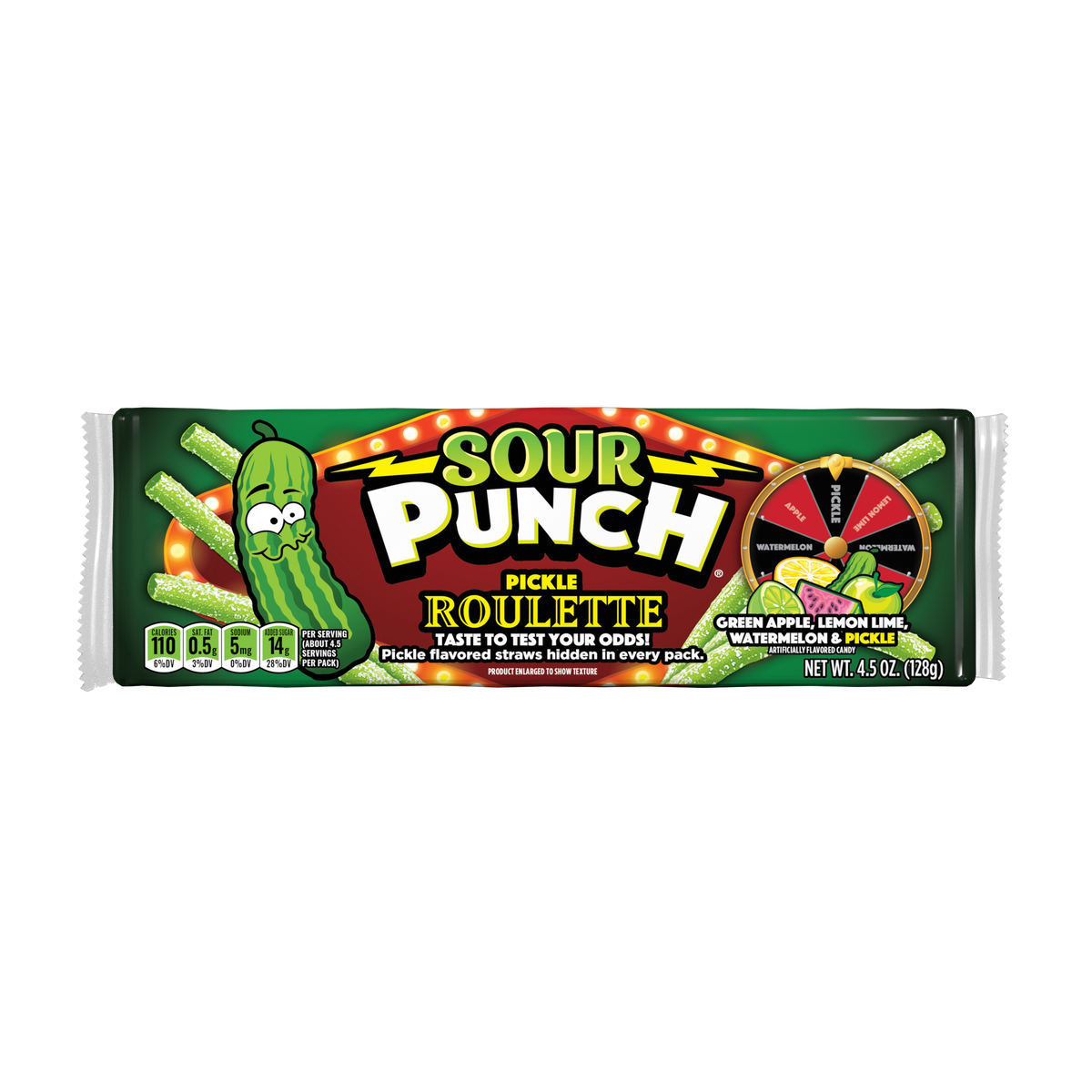 Sour Punch Straws Pickle Roulette 4.5oz Tray or 12ct Box — Sweeties ...