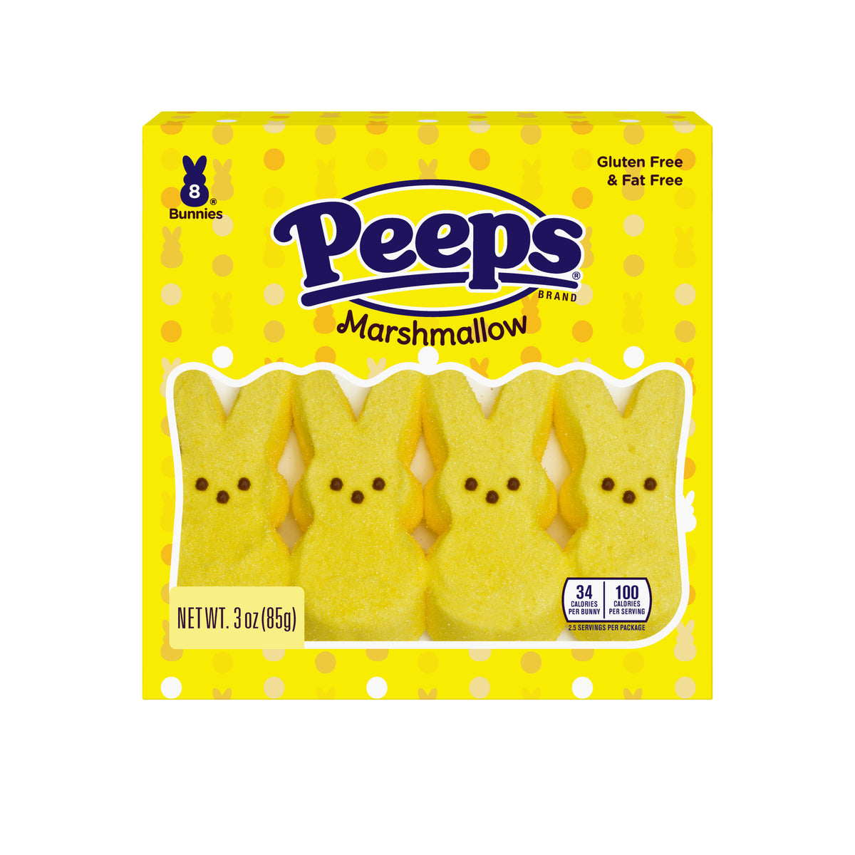 Peeps Yellow Bunnies 8ct pack — Sweeties Candy of Arizona