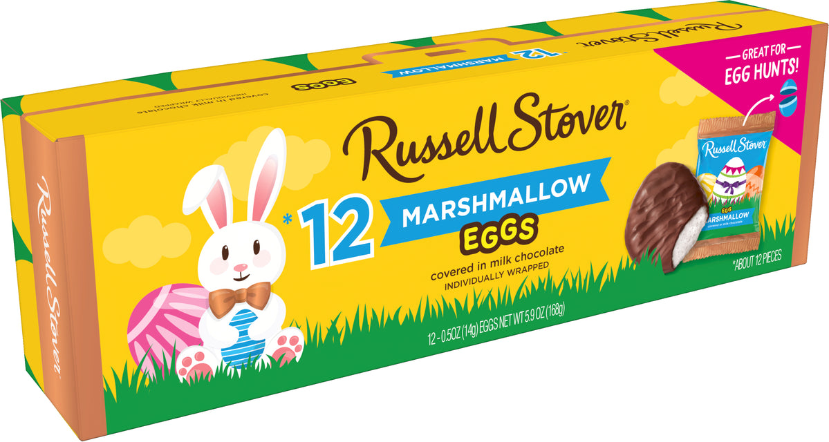 Easter Russell Stover Chocolate Marshmallow Egg Crate 12pack — Sweeties ...