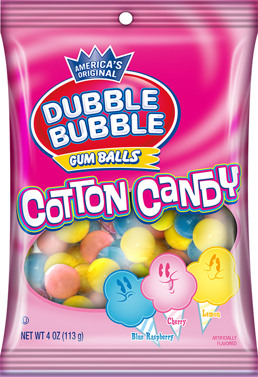 Dubble Bubble Cotton Candy Gumballs 4oz bag — Sweeties Candy of Arizona