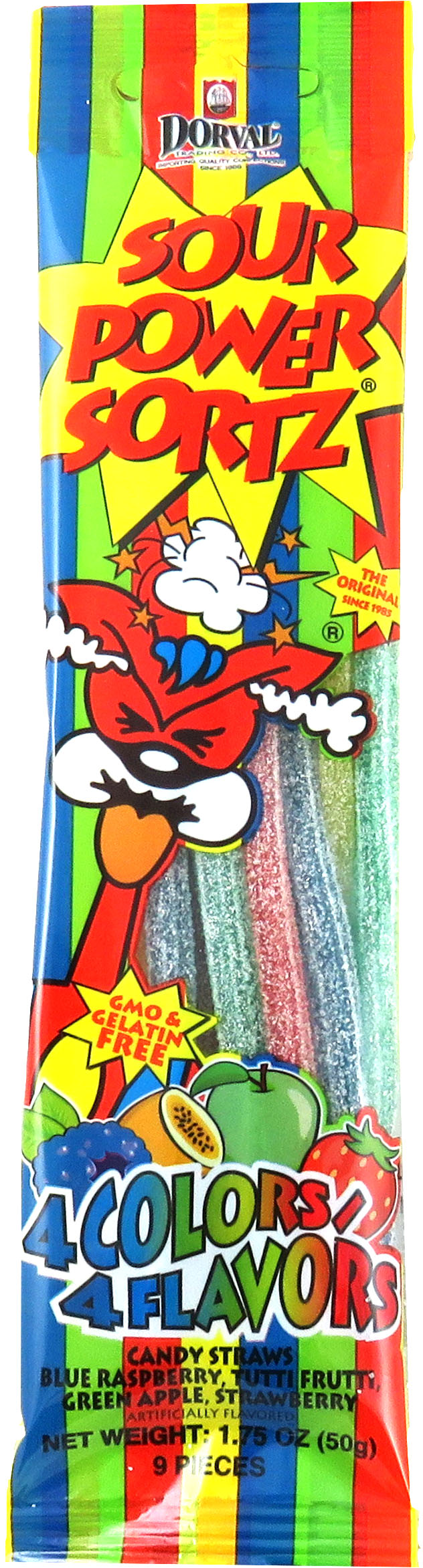 Sour Power Straws Assorted 1.75oz pack or 24ct box — Sweeties Candy of ...