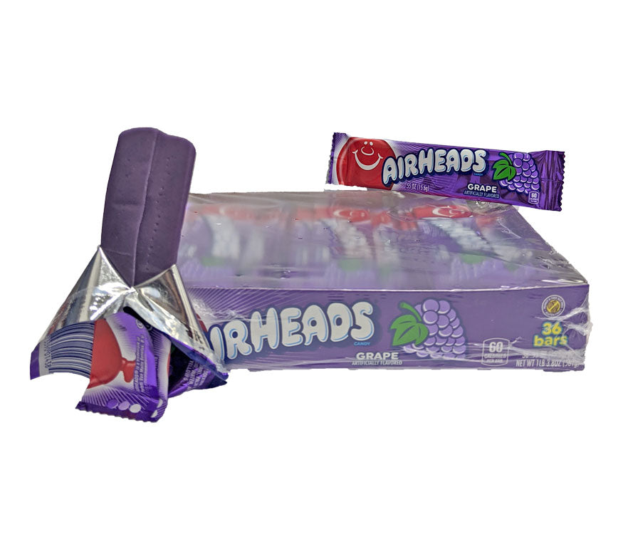 Airheads Grape .55oz bar or 36ct box — Sweeties Candy of Arizona