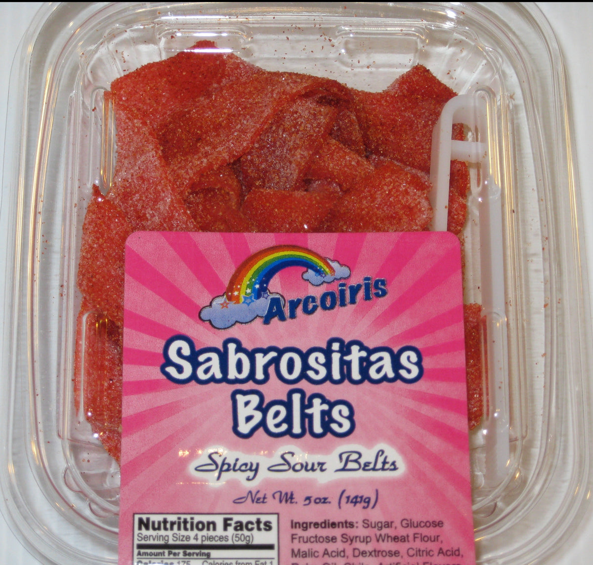 Arcoiris Sabrositas Spicy Sour Belts 5oz Tray — Sweeties Candy of Arizona