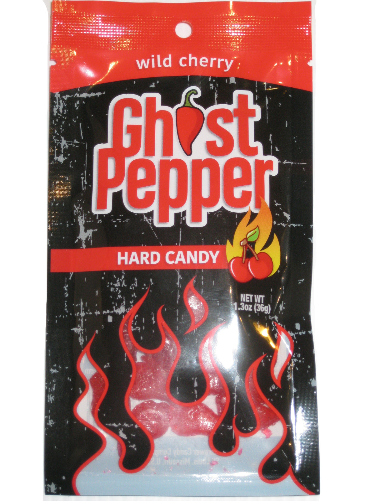 Flamethrower Candy Ghost Pepper Hard Candy Wild Cherry 1.3oz pack ...