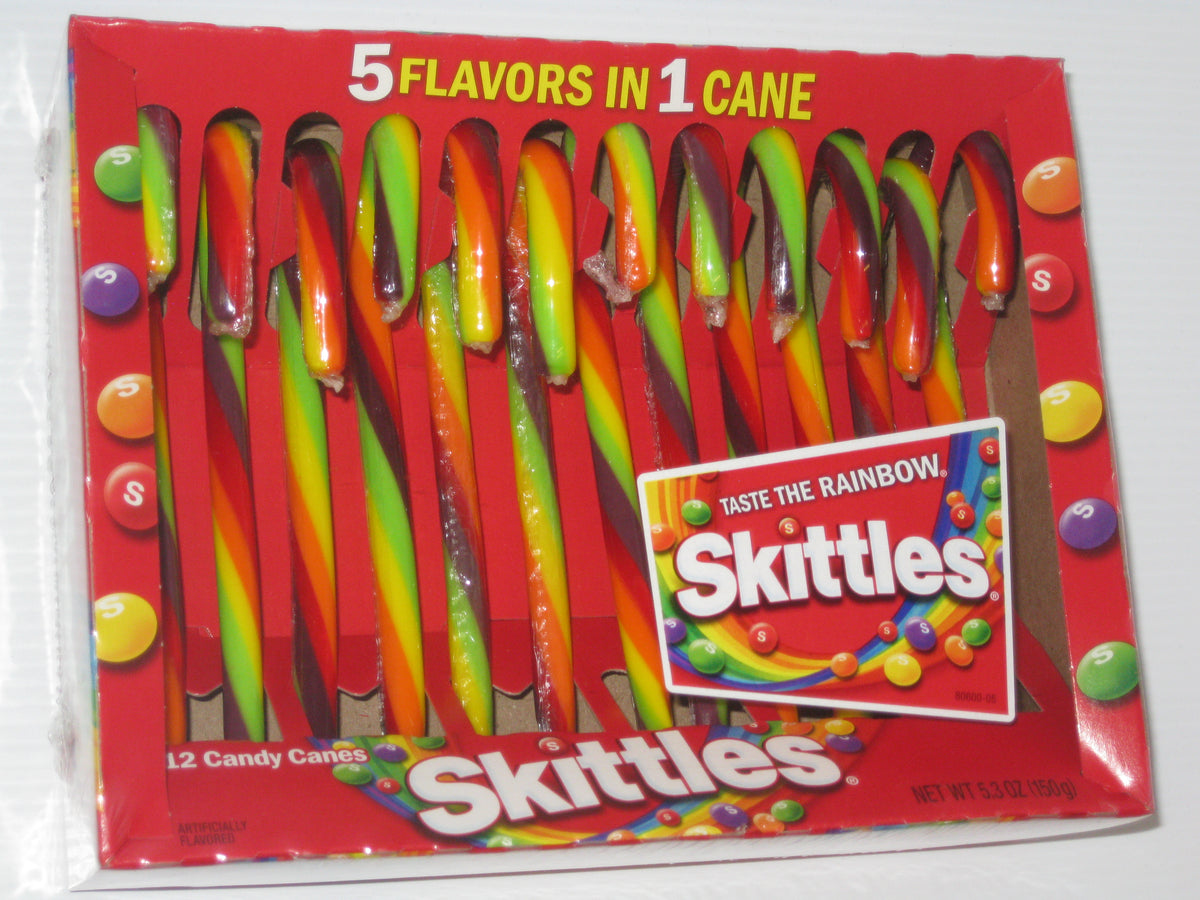 Christmas Candy Canes Skittles 12ct Box — Sweeties Candy Of Arizona 2743